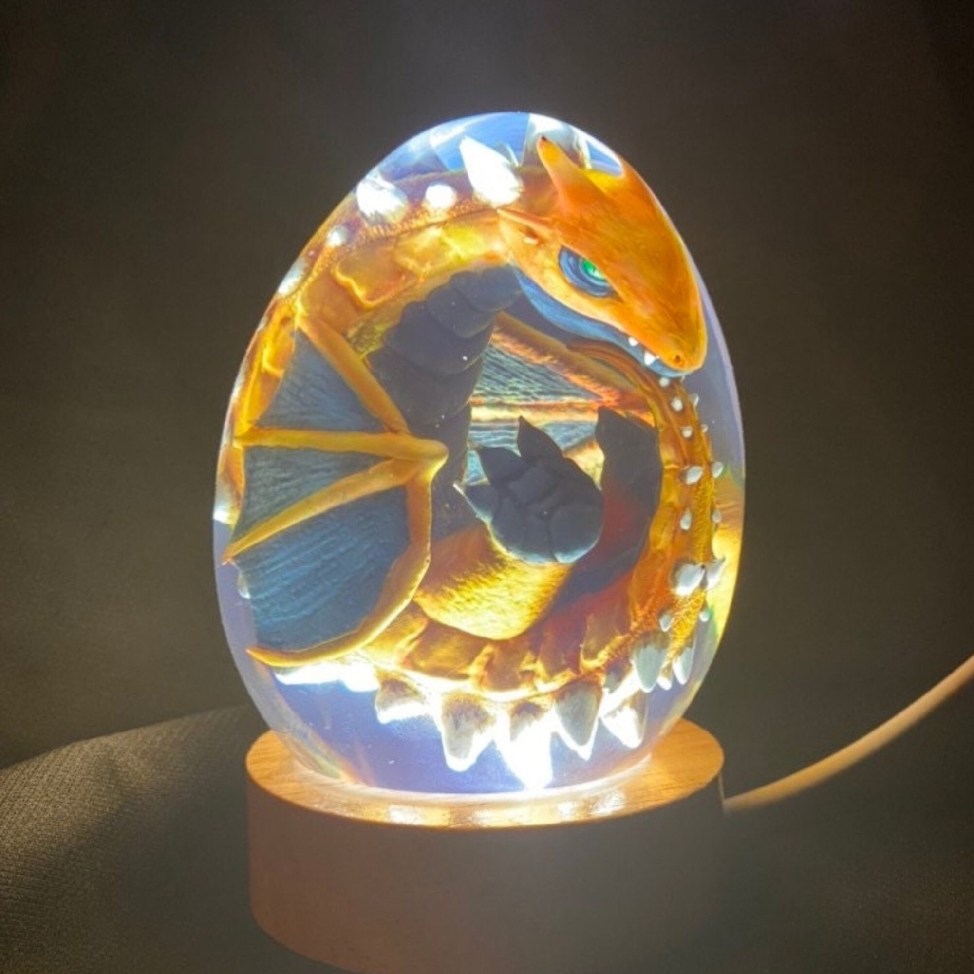 Dragon Hatchlings: 4 Baby Dragon STL Models for Clear Resin Eggs Create ...