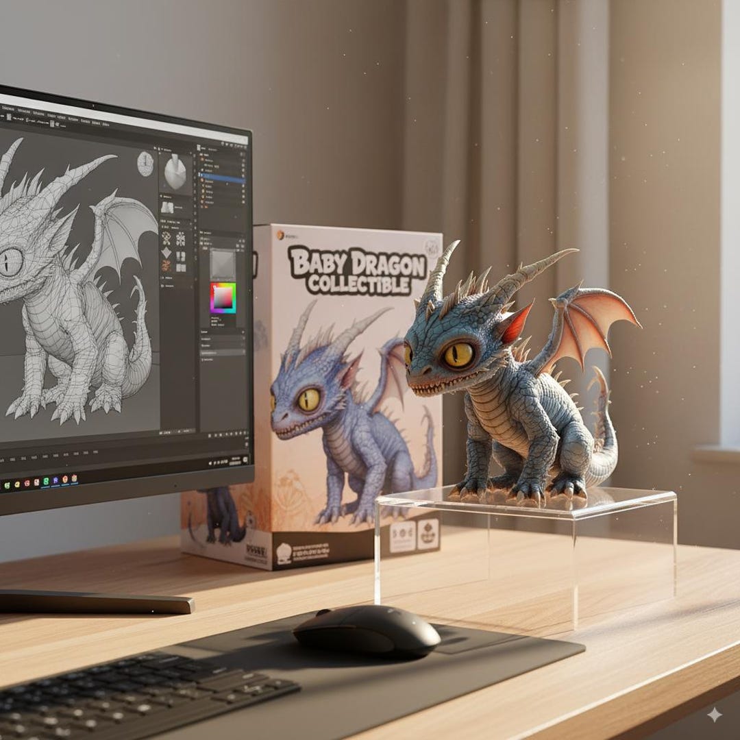 Hatchling Dragon STL Model: 3D Printable Baby Dragon (digital Download ...