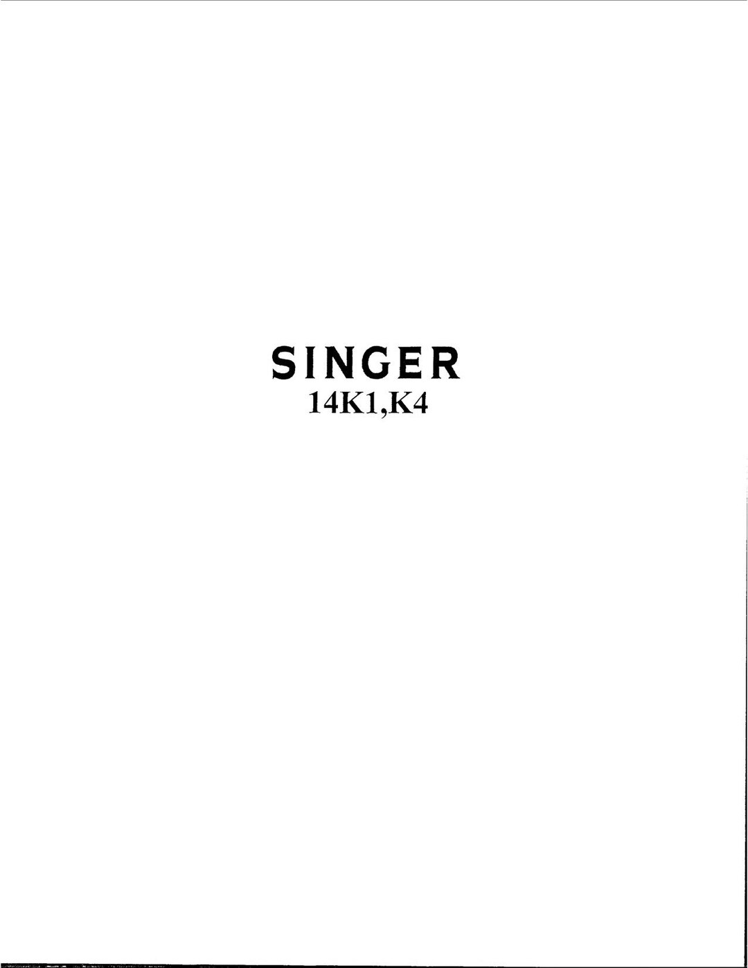Vintage Singer 14K1 and 14K4 Overlocker Serger Manual and Parts List ...