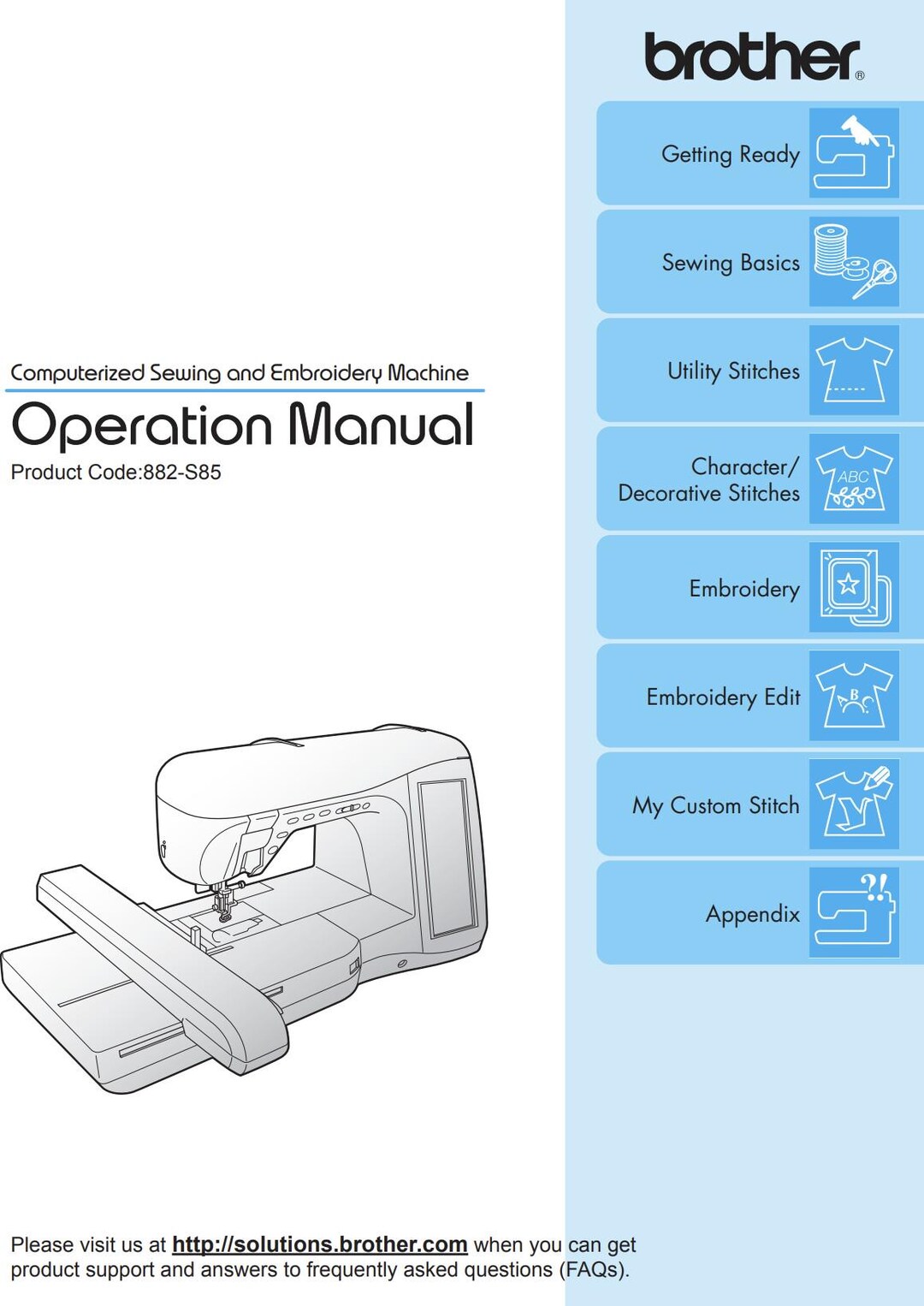 Manual Brother - Computerized Sewing and Embroidery Machine - Operation ...