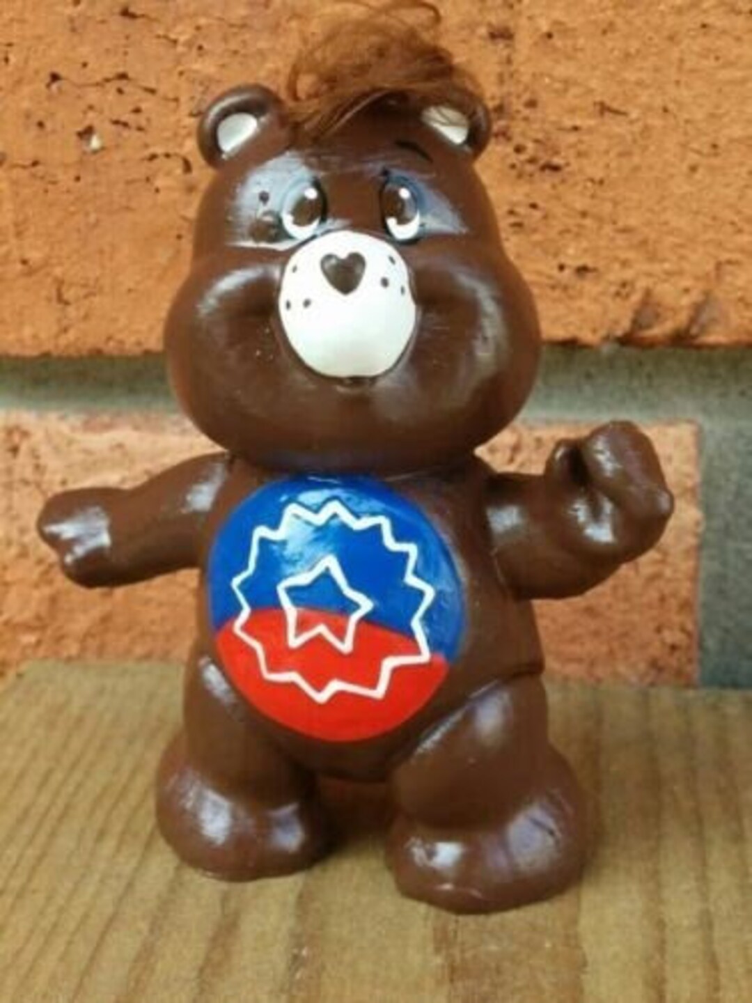 JUNETEENTH CARE BEAR Non-poseable Figure 3" Kenner Style ~ Freedom ...