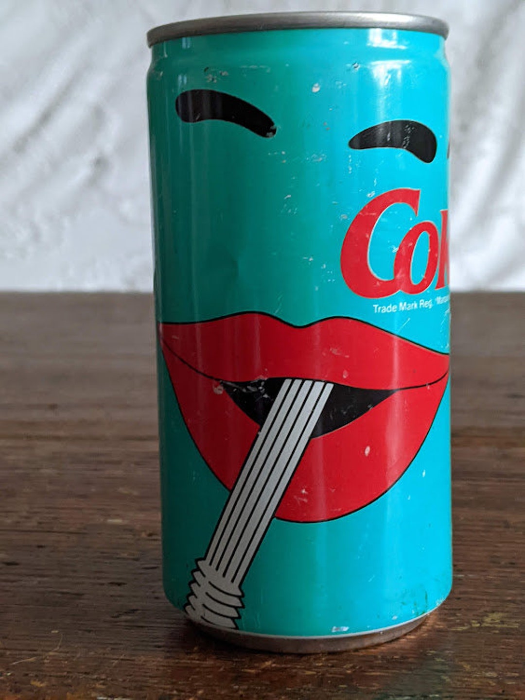 Retro 1989 Bottom-opened Collector EMPTY COKE CAN Coca Cola Aqua With ...