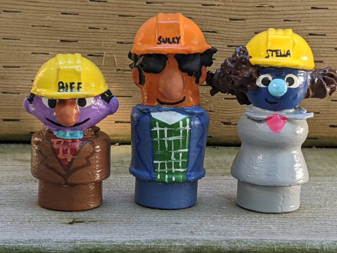 BIFF SULLY & STELLA Fplp Style Construction Worker Vintage Sesame Street Character Custom Made ...