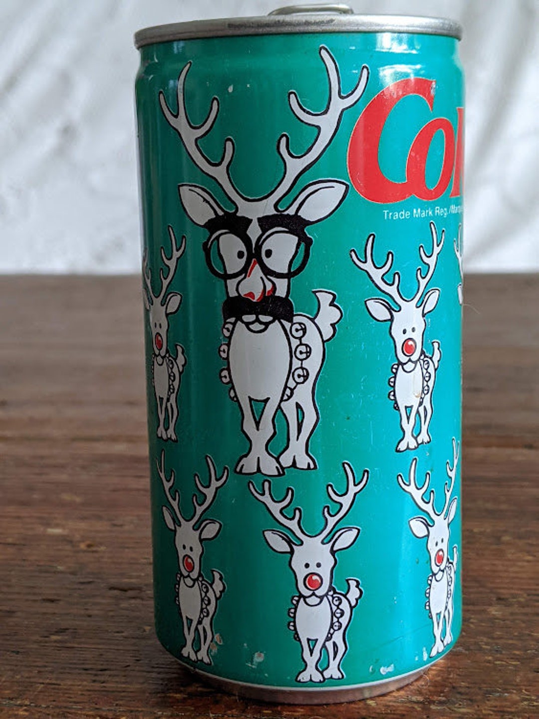 Vintage Retro 1989 COKE Coca Cola EMPTY CAN Christmas Holiday Design ...