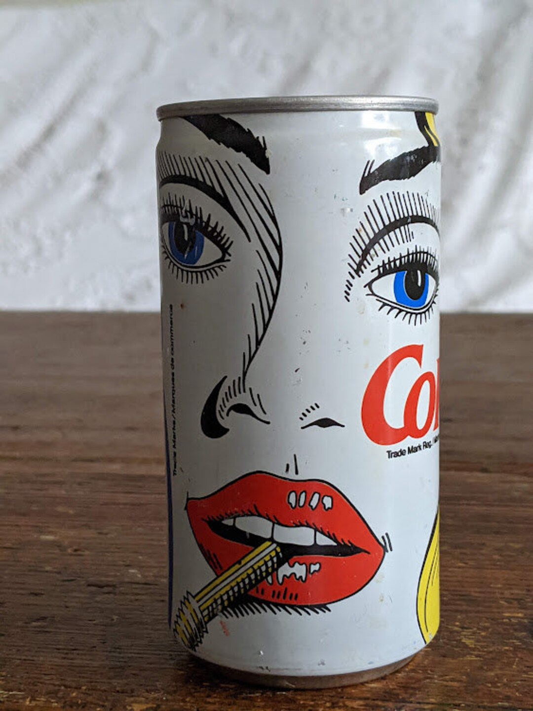 Vintage Retro 1989 Canada Coca Cola Empty COKE CAN Blonde Woman Face ...