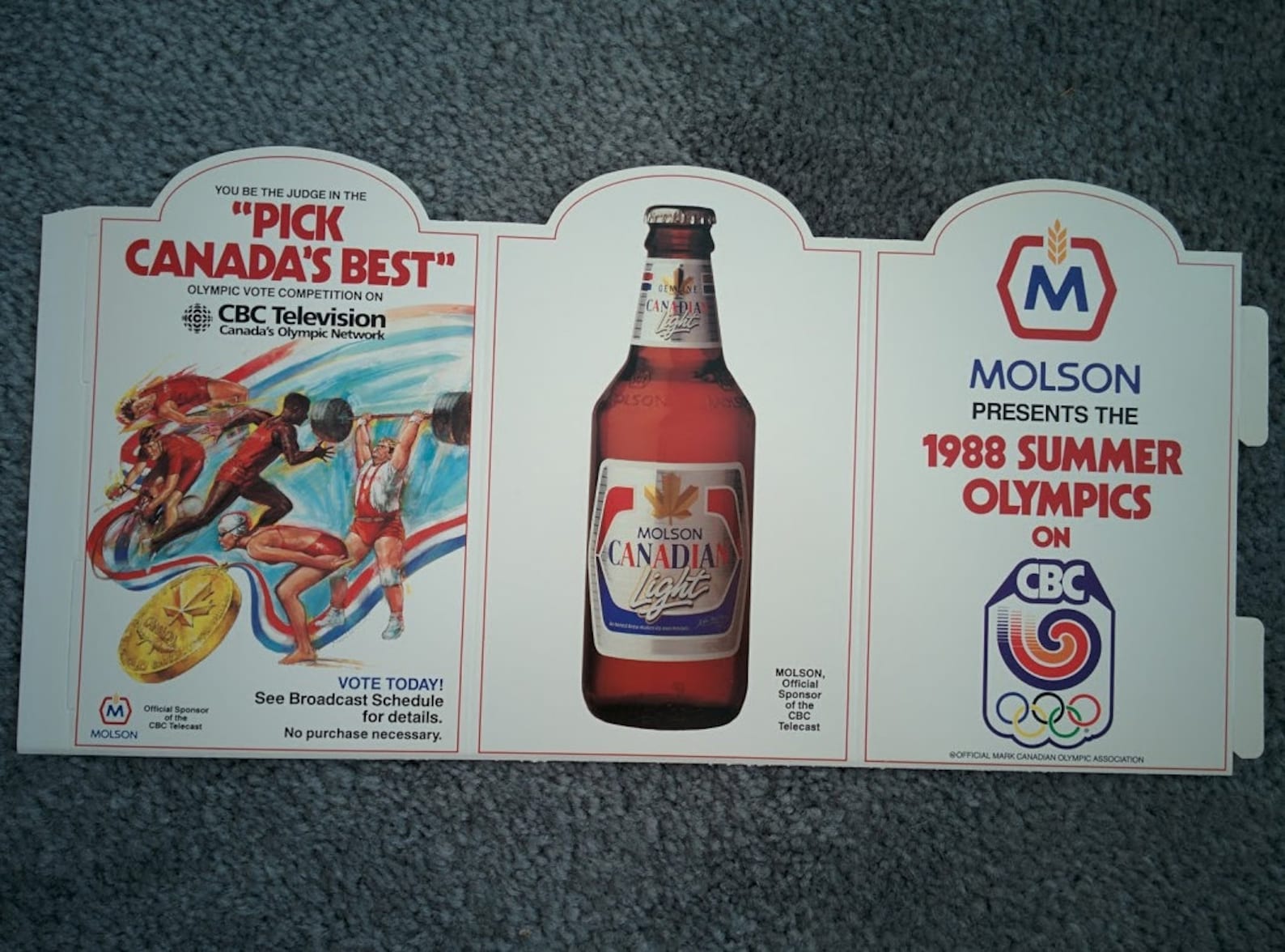 Vintage 1988 MOLSON CANADIAN Light BEER Olympics Bar Table - Etsy