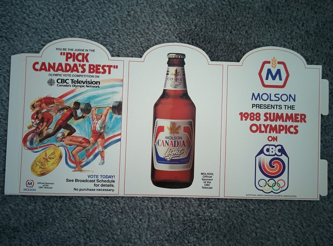 Vintage 1988 MOLSON CANADIAN Light BEER Olympics Bar Table - Etsy