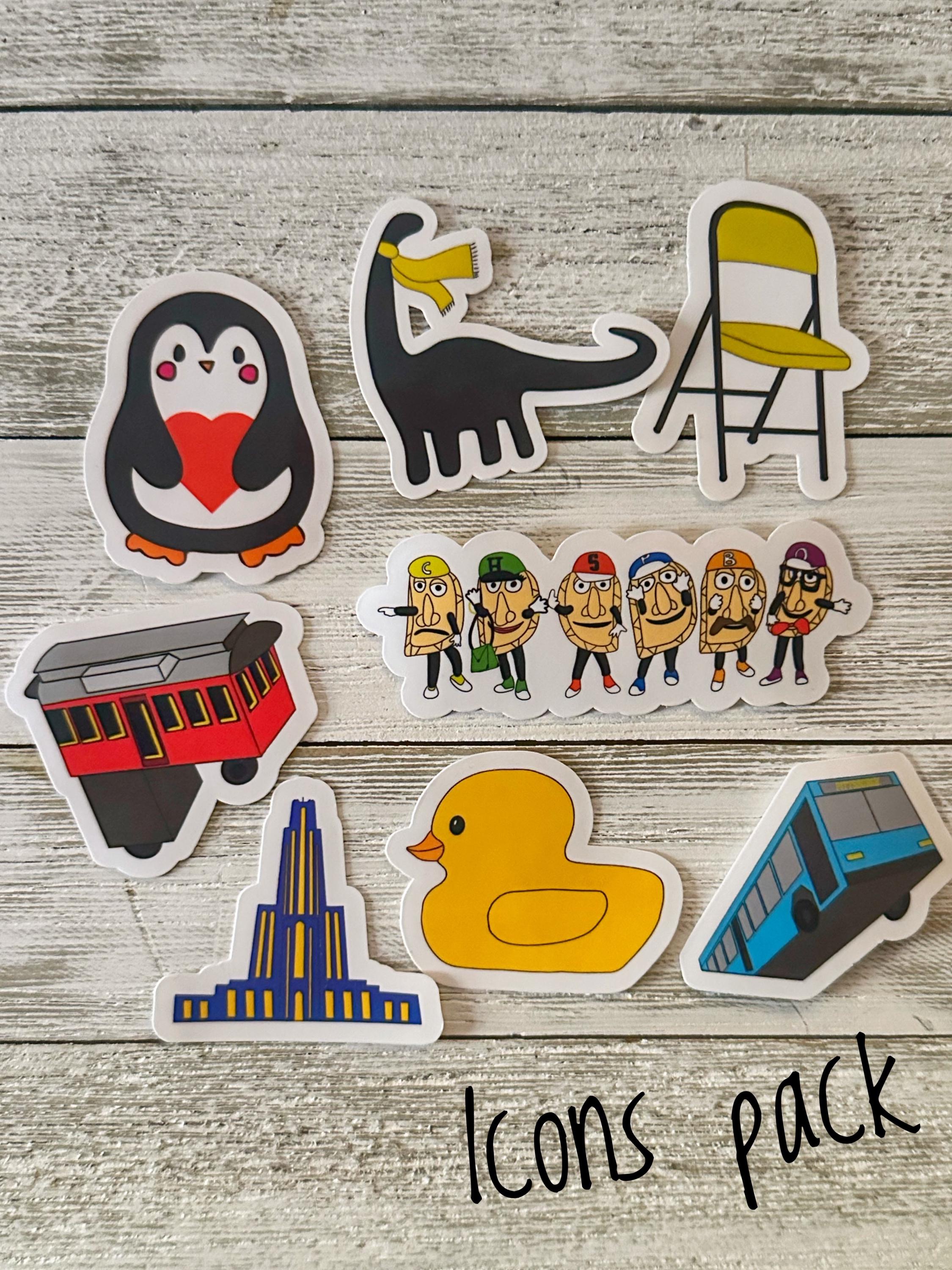 Pittsburgh Themed Sticker Packs - Etsy