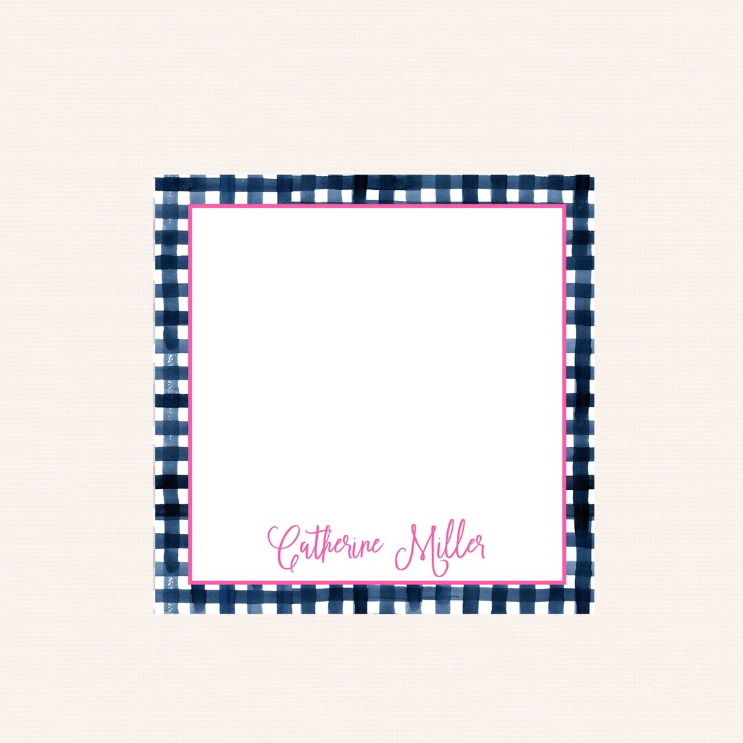 Preppy gingham note pad, tear Off Notepad co worker, cadeau Maman, bloc ...