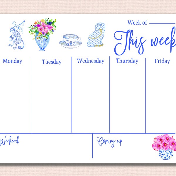 Preppy Calendar - Etsy