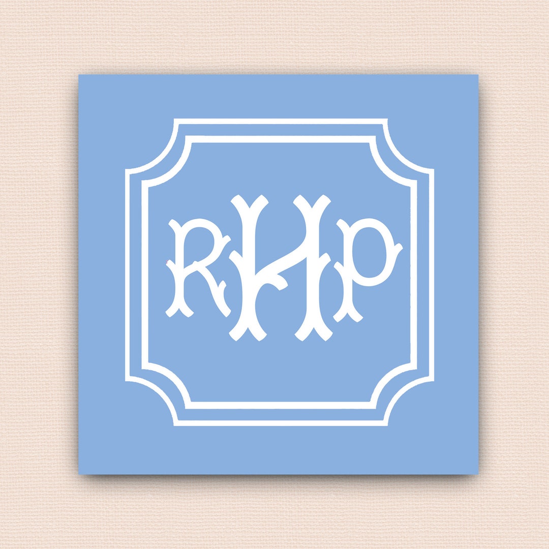 Monogrammed Square Gift Tags, Custom Gift Tags, Gift Labels, Gift ...