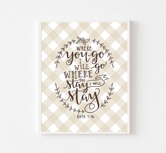 Ruth 116 gift thy people shall be my people quote he's | Etsy