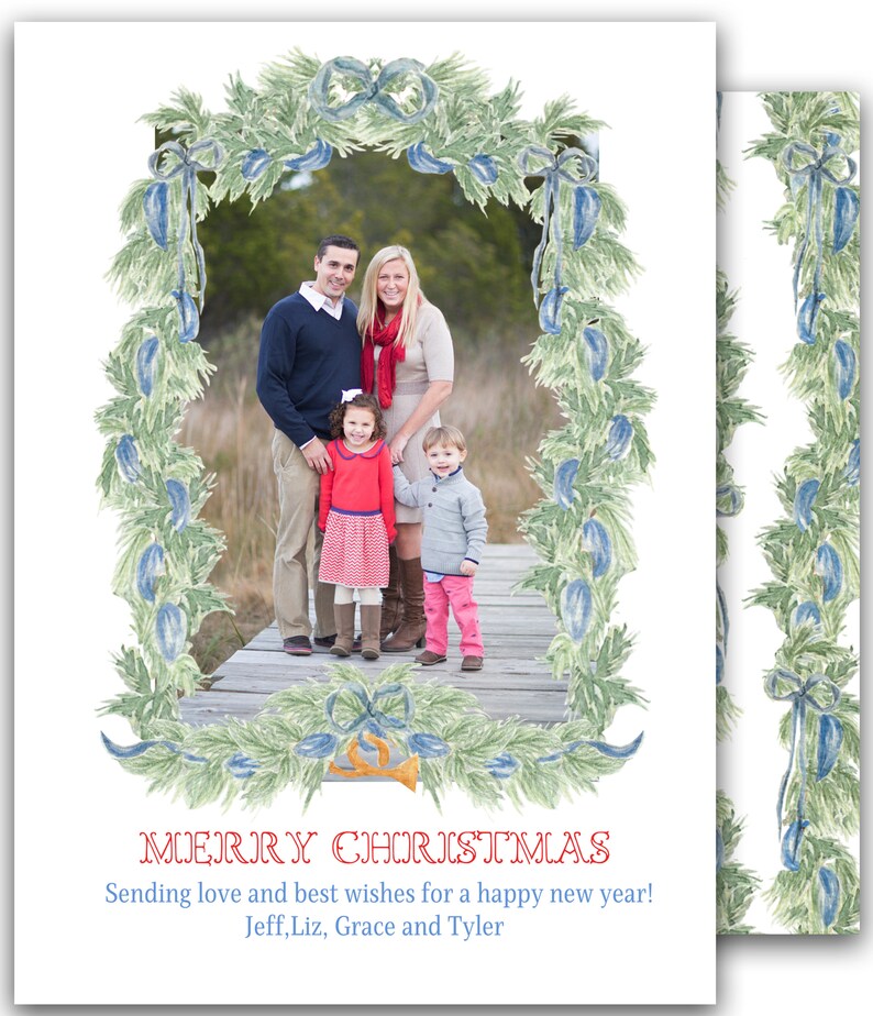 Grandmillennial Christmas Card Photo Christmas Card - Etsy