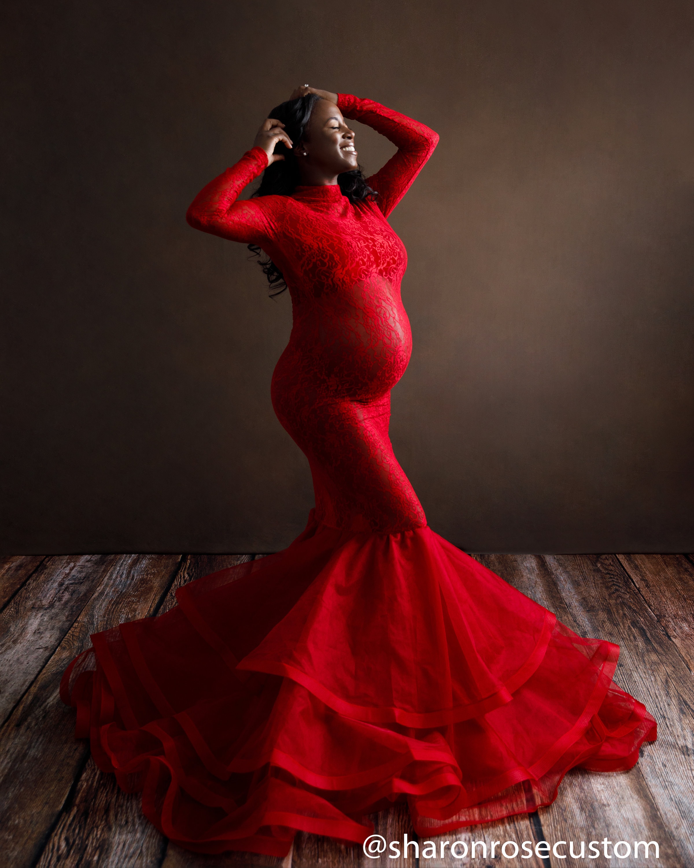 Red Lace Maternity Dress For Photoshoot at Greg Howell blog