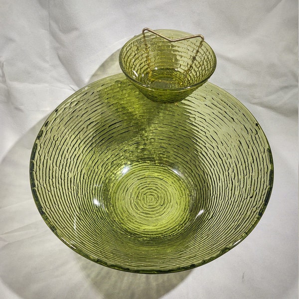 Anchor Hocking Vintage Chip And Dip Set Etsy