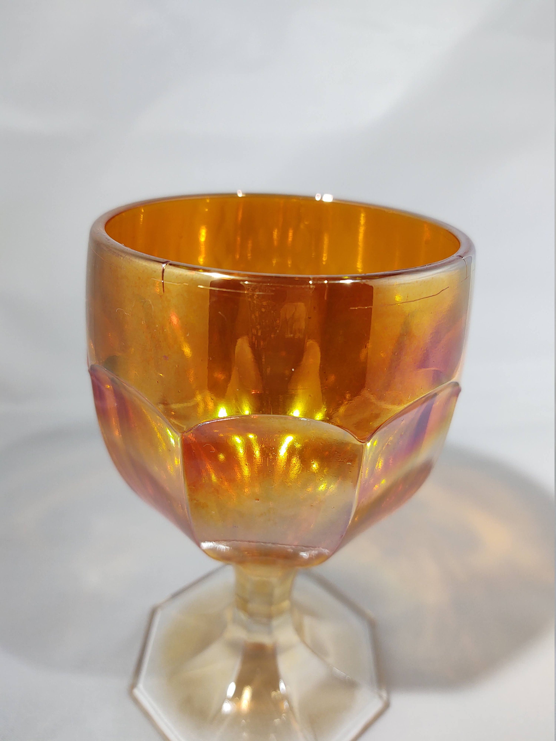 Imperial Glass Colonial Water Goblets in Marigold set of 6 | Etsy