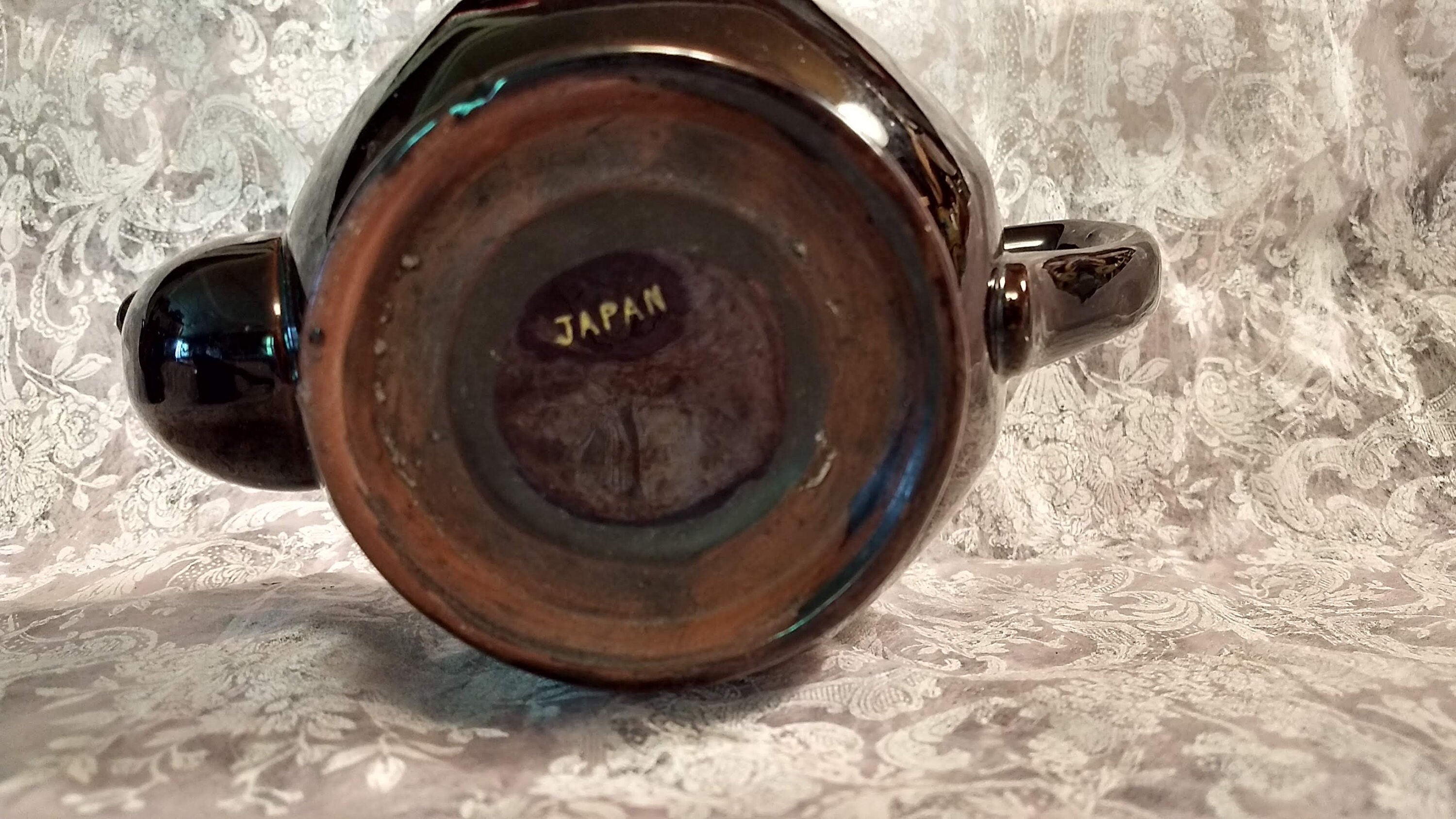 Vintage Japanese Redware Teapot Hand Painted and Hand Enameled - Etsy