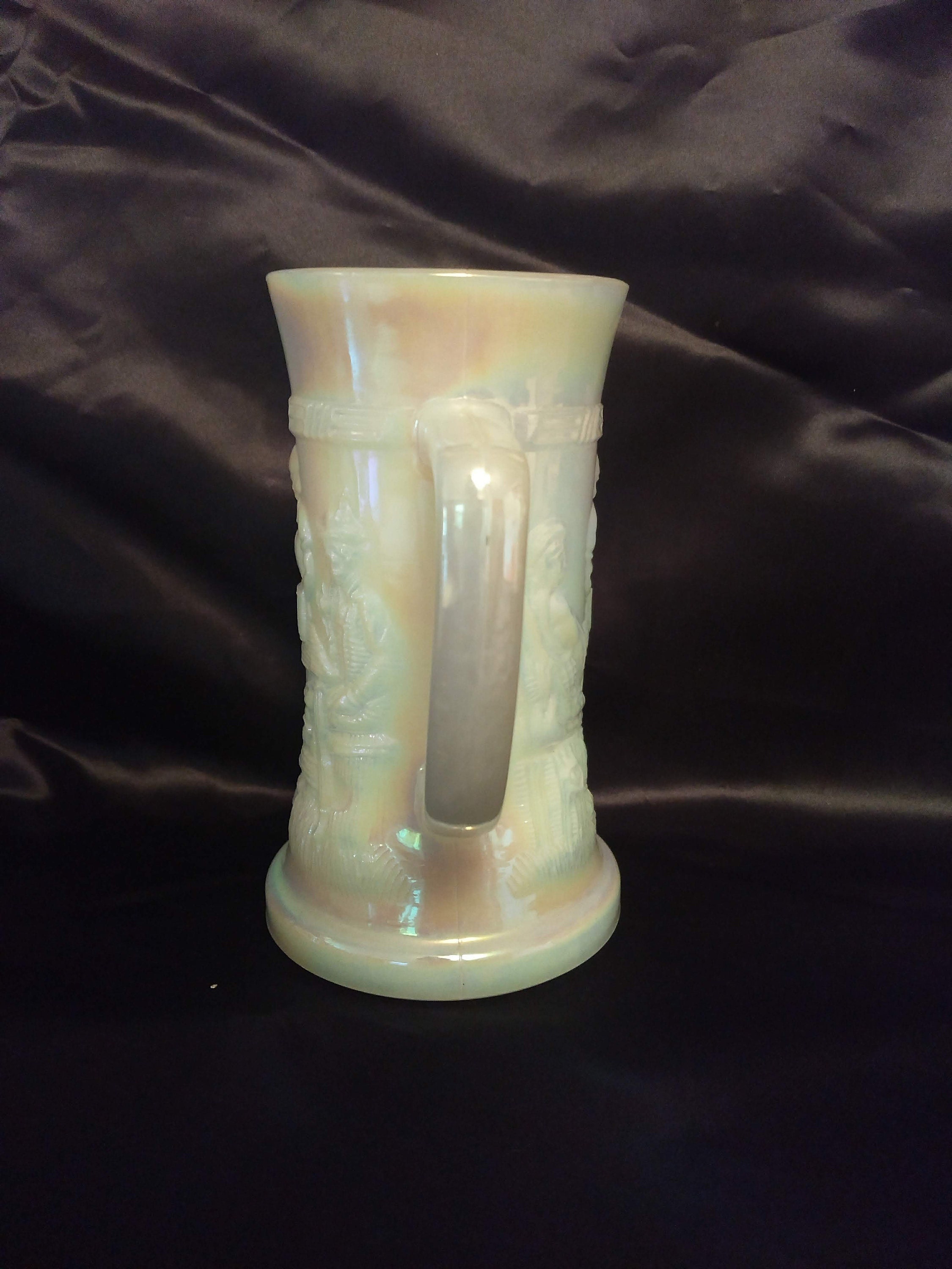 Federal Glass Iridescent Milk Glass Beer Stein - Etsy
