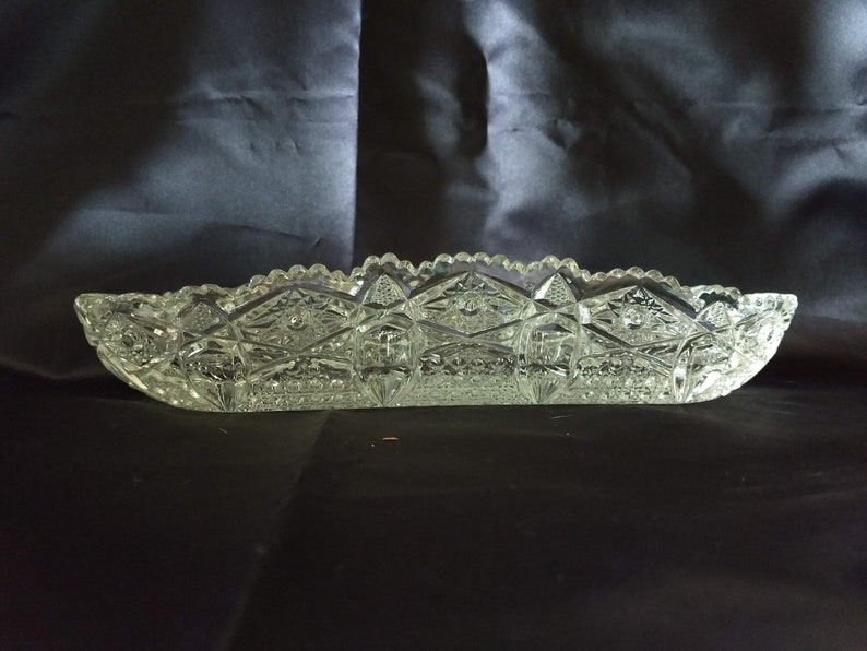 Mckee Glass/smith Glass Quintec Celery Dish - Etsy