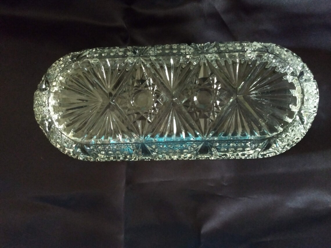 Mckee Glass/smith Glass Quintec Celery Dish - Etsy
