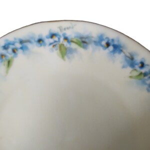 Vintage Forget Me Not Hand Painted and Signed Dessert Plates, Set of 3 ...
