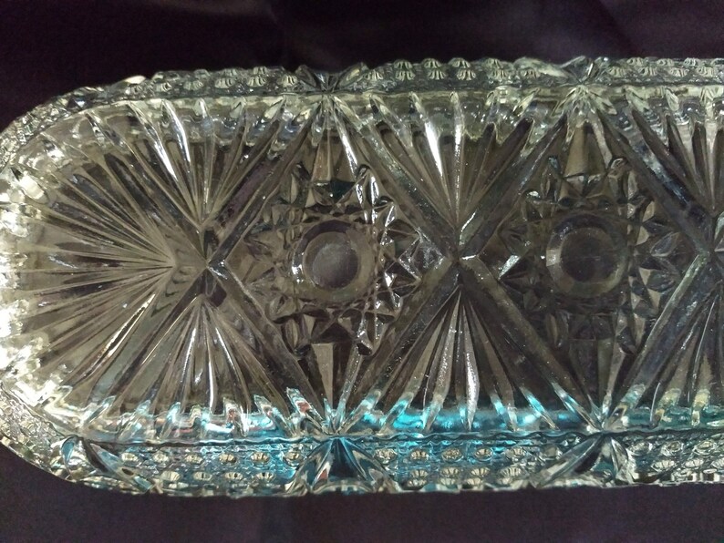 Mckee Glass/smith Glass Quintec Celery Dish - Etsy