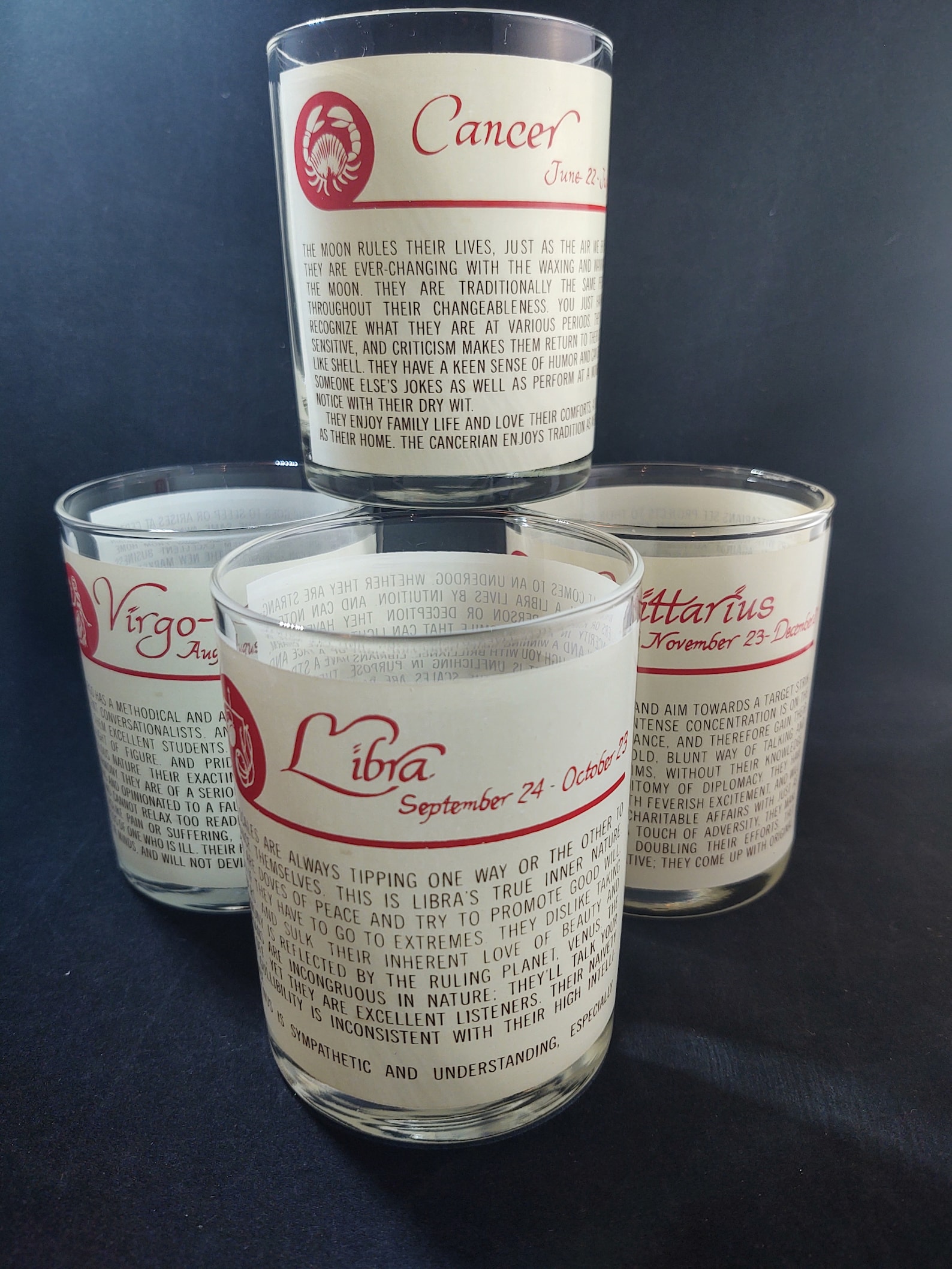 Vintage 1970's Zodiac Sign Old Fashion Glasses, Pick One or More - Etsy