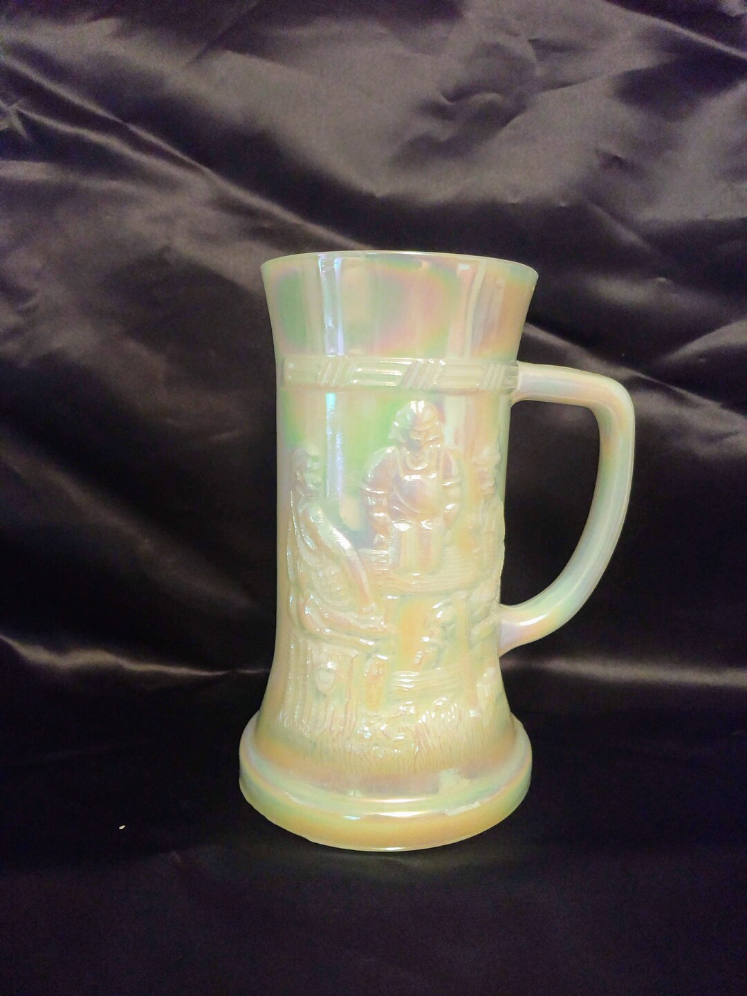 Federal Glass Iridescent Milk Glass Beer Stein - Etsy