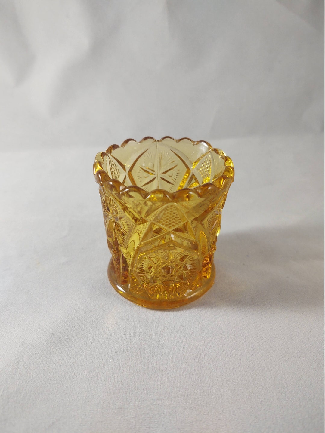 Kemple Glass Yutec Toothpick Holder in Amber - Etsy