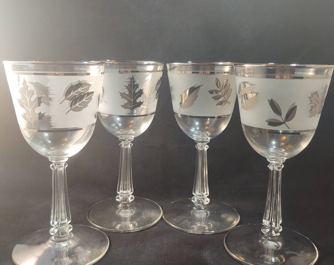Vintage Flower Etched Wine Glass Set of 2, Vintage Floral Etched ...