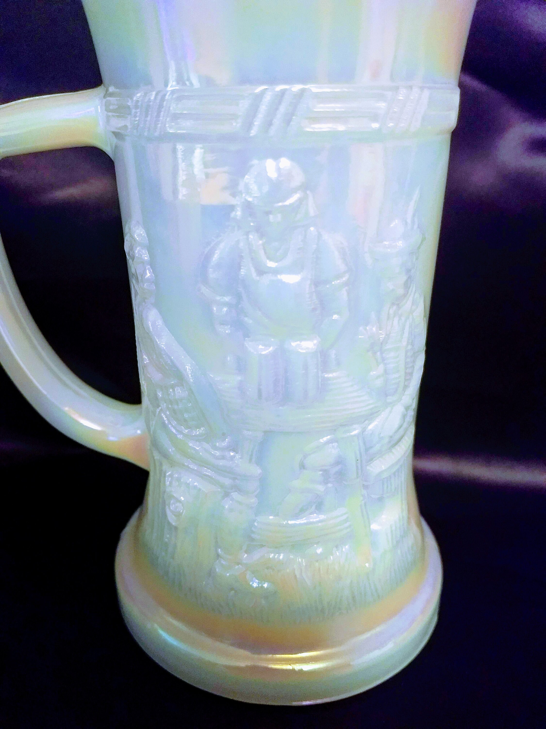 Federal Glass Iridescent Milk Glass Beer Stein - Etsy