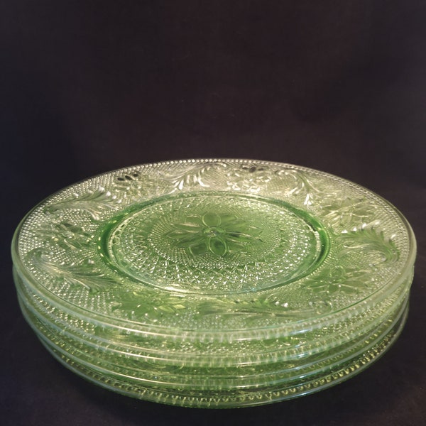 Green Glass Plates - Etsy