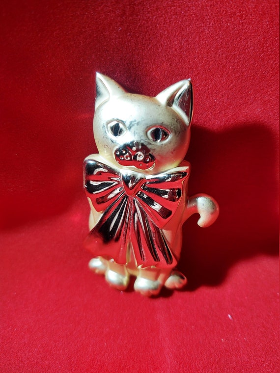 vintage ajc cat pin - Gem