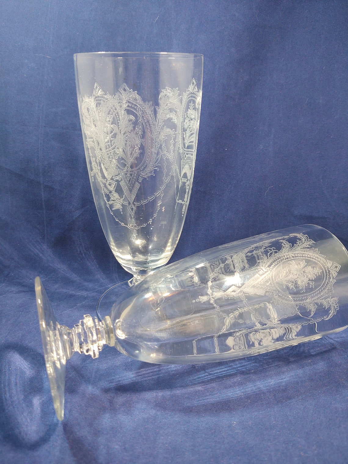 Tiffin Berian Footed Iced Tea Glasses, Set of 2 - Etsy