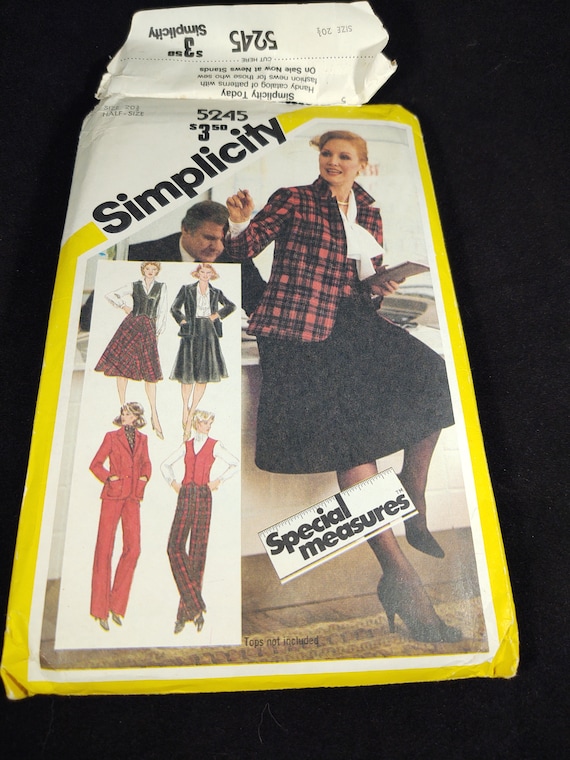 Vintage Simplicity Pattern 5245 Size 20 1/2 - Etsy