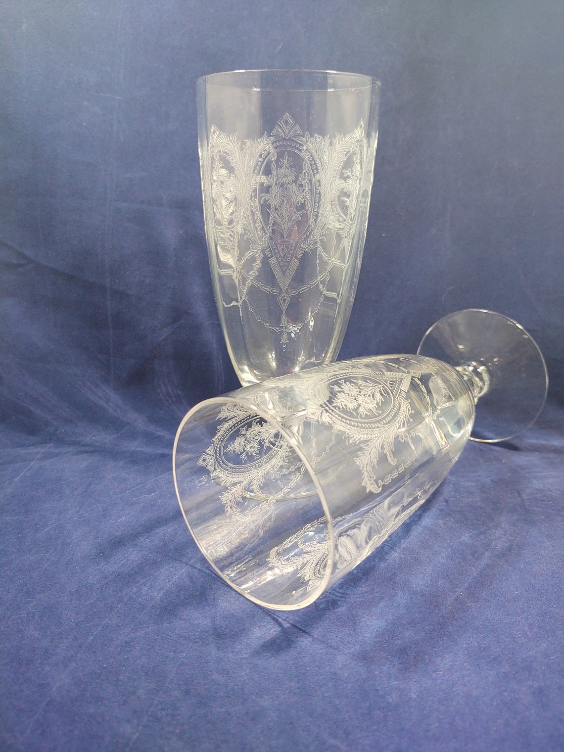 Tiffin Berian Footed Iced Tea Glasses, Set of 2 - Etsy