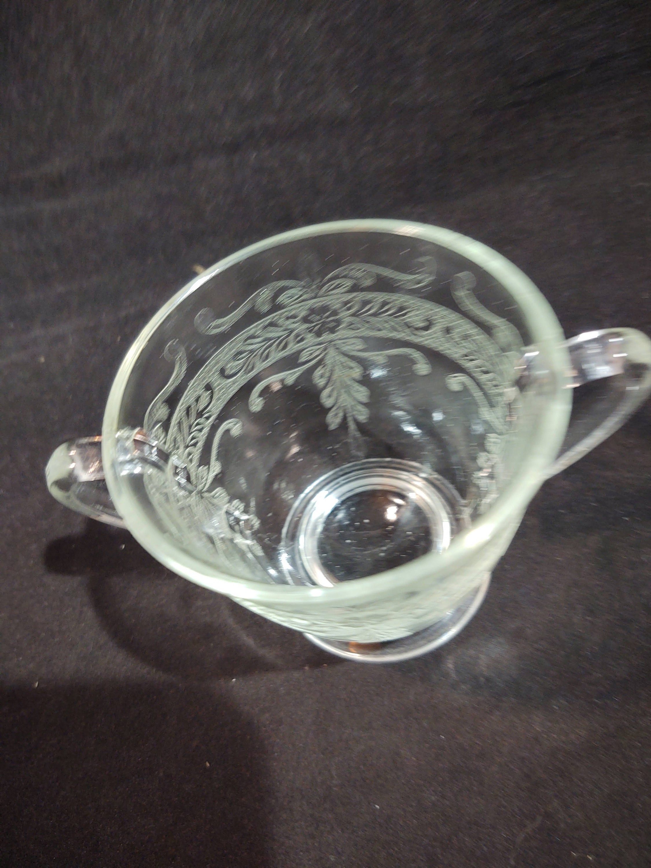 Macbeth Evans Stippled Rose Band Clear Open Sugar - Etsy