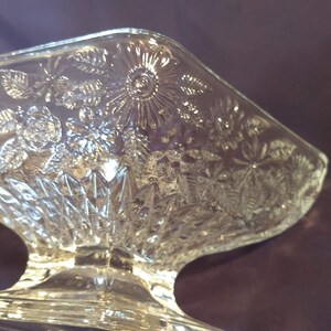 Indiana Glass Pineapple and Floral Diamond Compotes, Set of 2 - Etsy