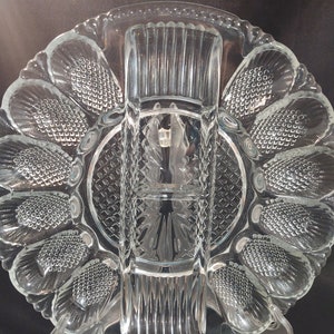 Vintage LE Smith Glass Deviled Egg Server Heritage 567 in Clear - Etsy