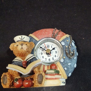 Vintage Small Desk Clock With a Sailor Bear Theme - Etsy
