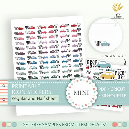 Printable Mini Drop Offcar Facing Right Pick up - Etsy