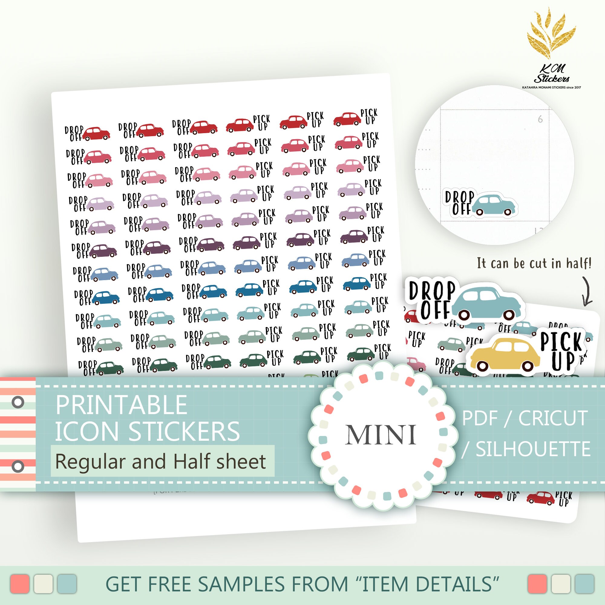 Printable Mini Drop Offcar Facing Right Pick up - Etsy