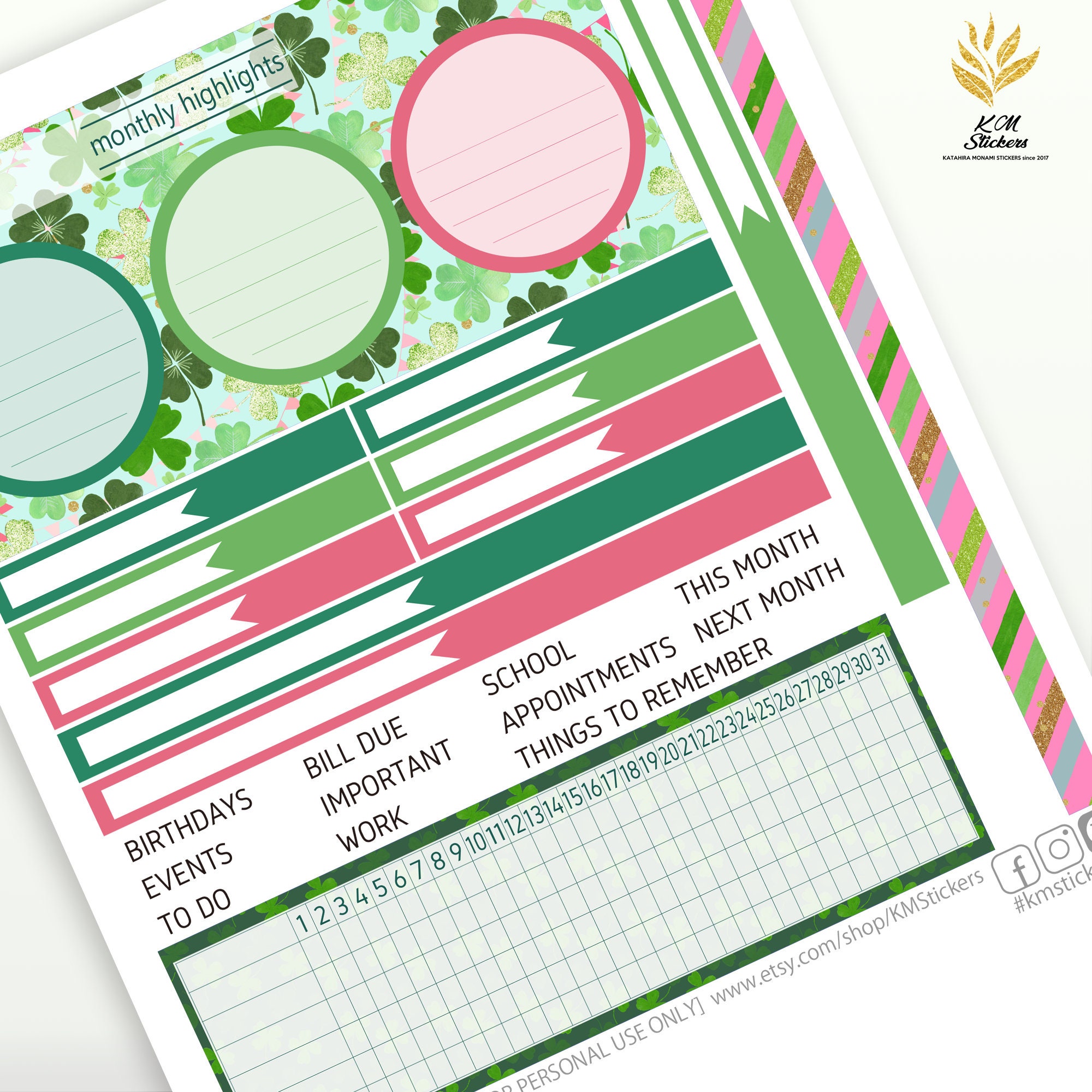 KIT 151 Printable Monthly Highlights Kit Version 2.0 for A5 | Etsy