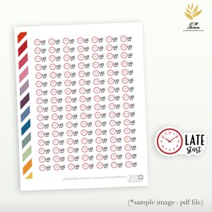 Printable Mini School Event Stickers, No School, Late Start, Early ...