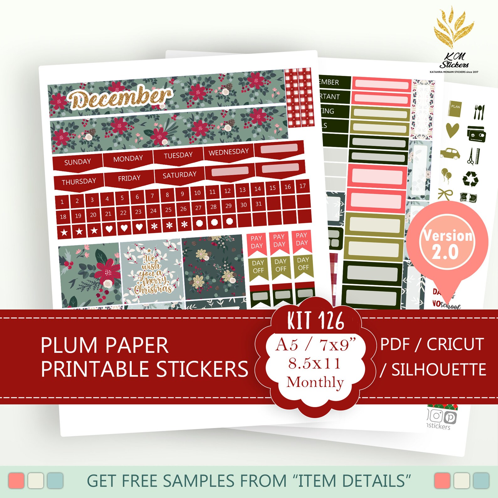 KIT 126 Printable December Kit Version 2.0 christmas Design - Etsy