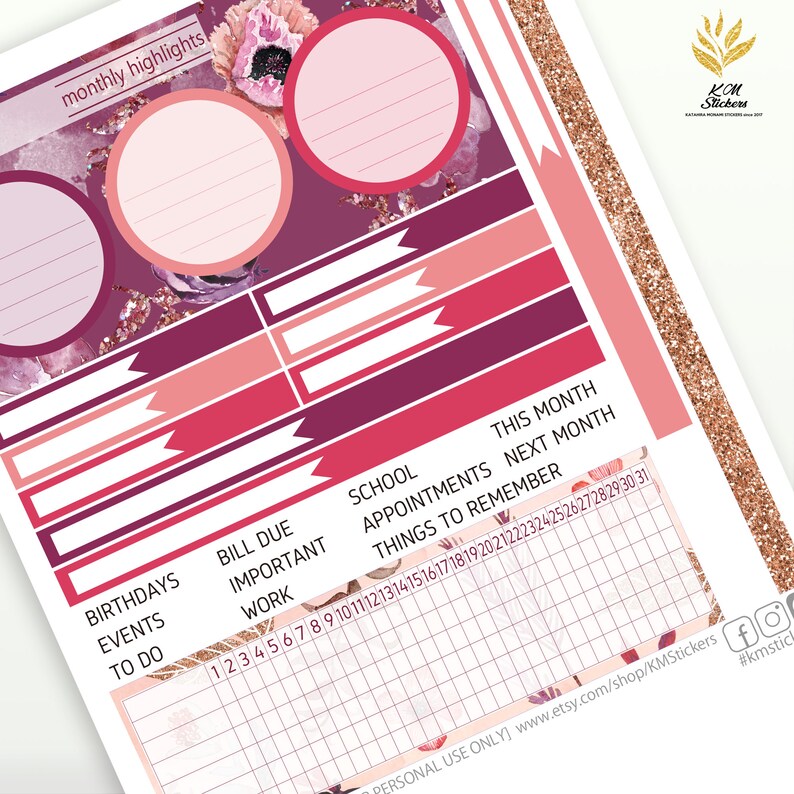 KIT 125 Printable Monthly Highlights Kit Version 2.0 2021 | Etsy