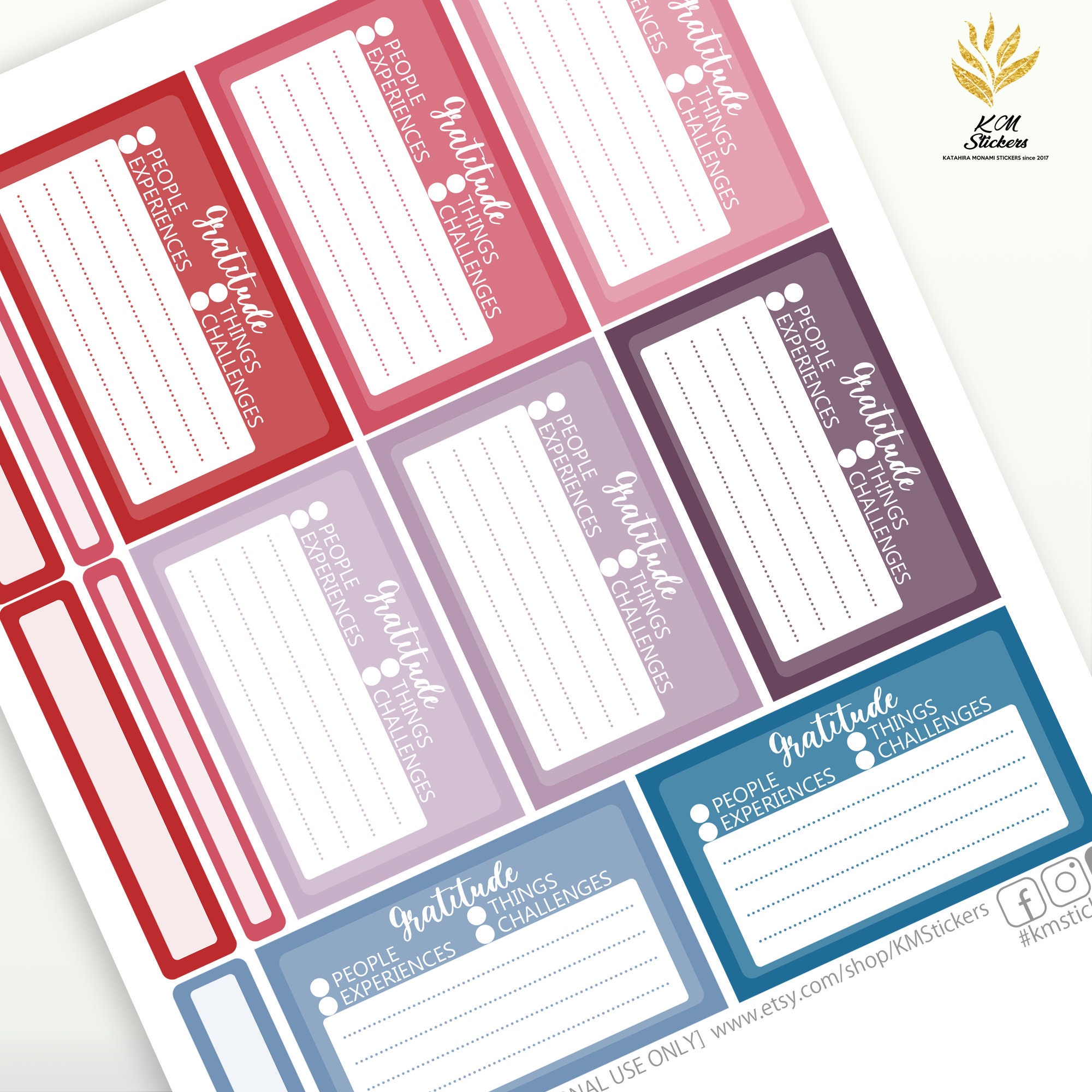 Printable Gratitude Stickers A5 7x9 8.5x11 Daily Plum - Etsy.de