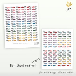 Printable Mini Drop Off(car Facing Right), Pick up Stickers(regular and ...