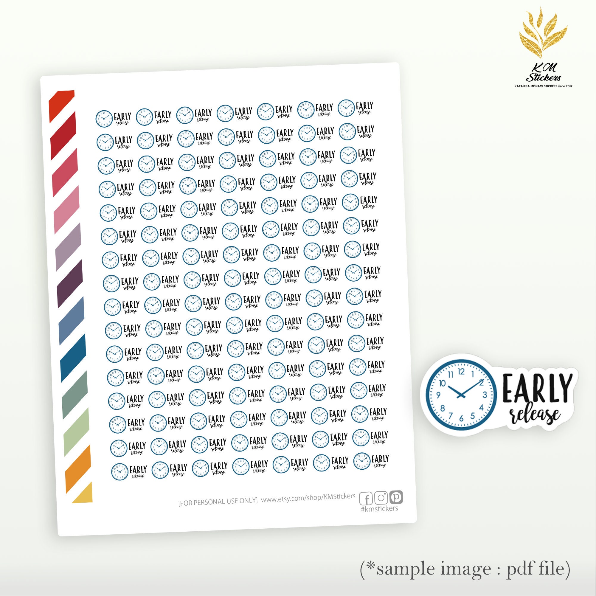 Printable Mini School Event Stickers, No School, Late Start, Early ...