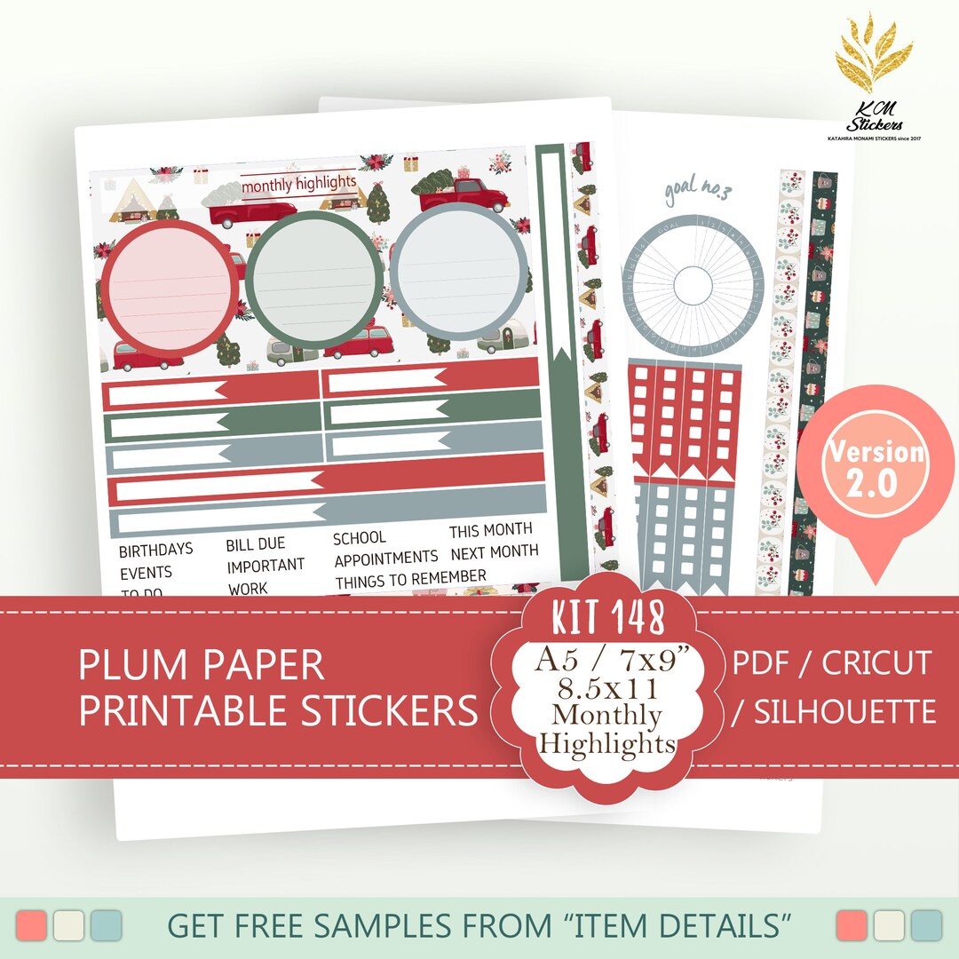 KIT 148, Printable Monthly Highlights Kit Version 2.0 holiday Design ...